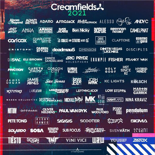 Poznaj lineup (dj's) na Creamfields 2021 - EMUZA.NET - Muzyka dla Ciebie!